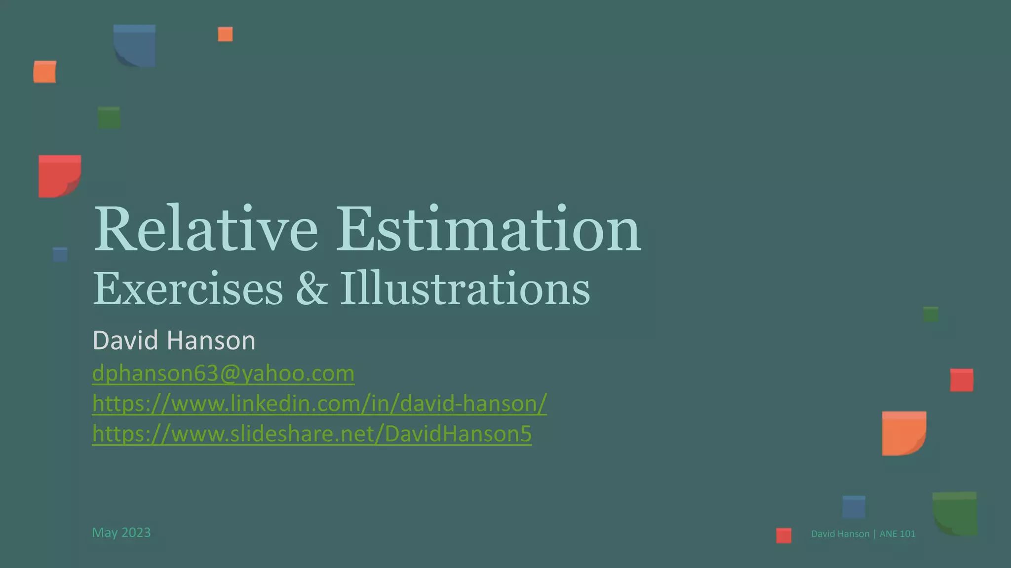Relative Estimation: Exercises & Illustrations | PPTX