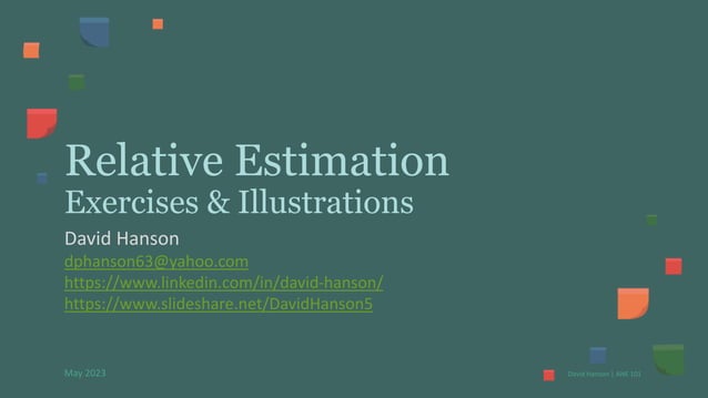 Relative Estimation: Exercises & Illustrations | PPTX