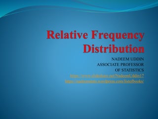 Relative Frequency Distribution