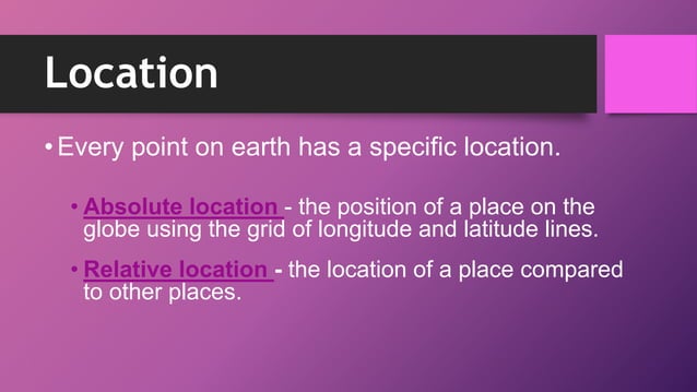 Relative Location | PPTX | Geography | Science