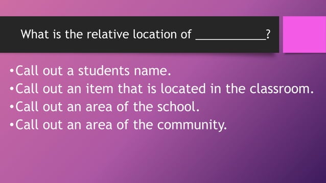 Relative Location | PPTX | Geography | Science