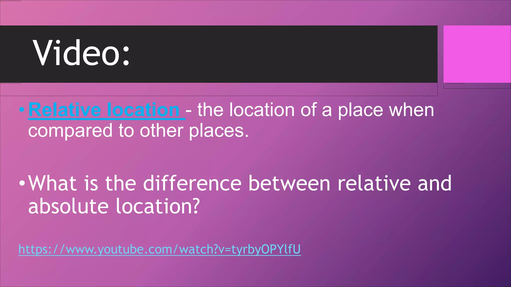 Relative location | PPTX | Geography | Science