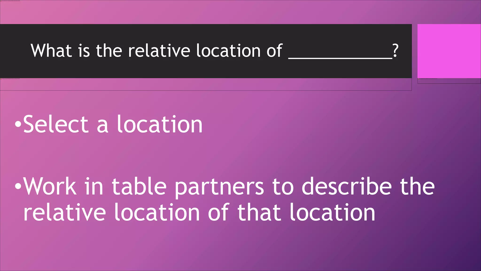 Relative location | PPTX | Geography | Science