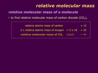 Relative Molecular Mass