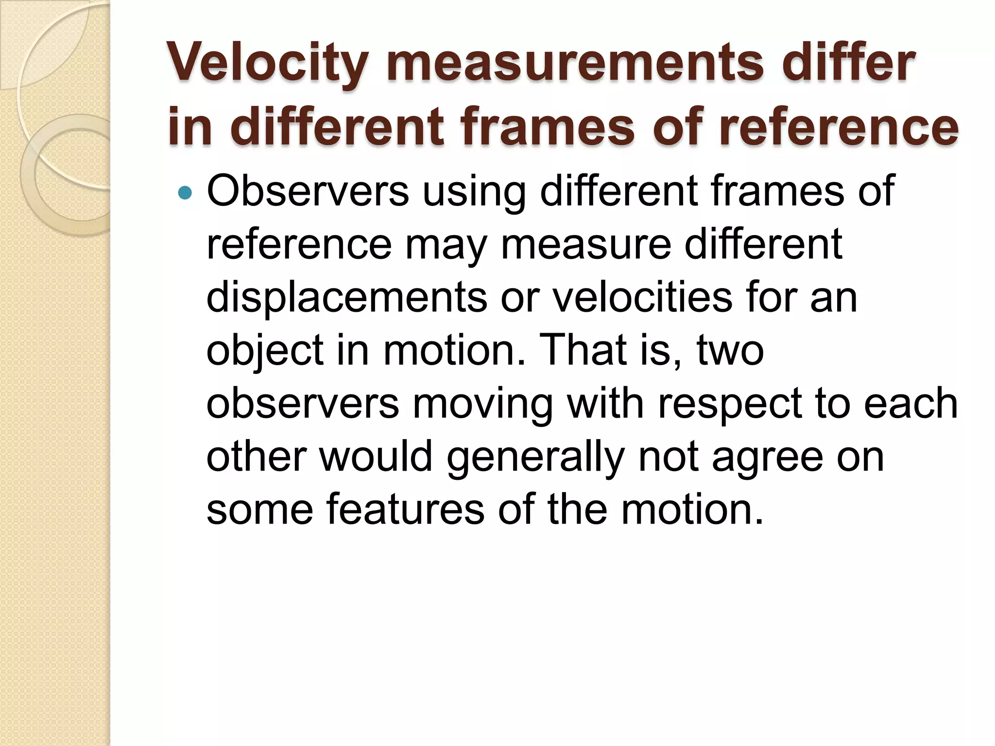 Relative motion | PPTX