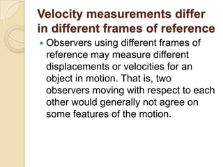 Relative motion | PPTX