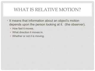 Relative motion 3-4 | PPT