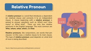 Relative Pronoun _Instructional Material-Grammar | PPTX
