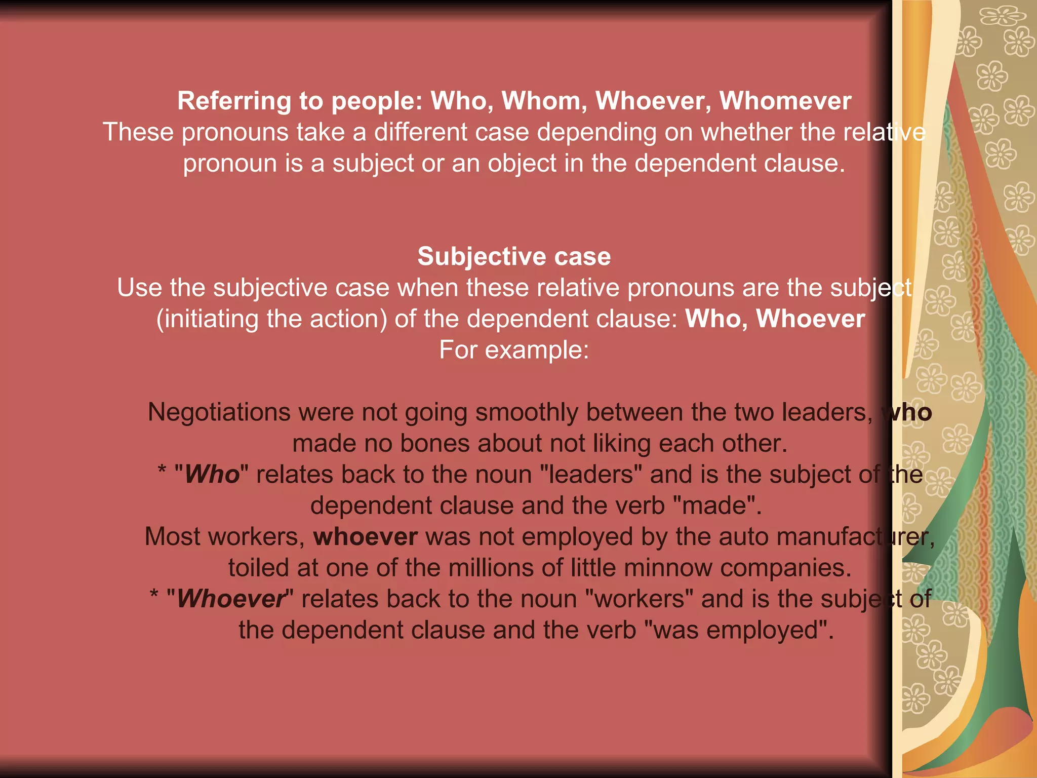 Relative pronouns | PPT