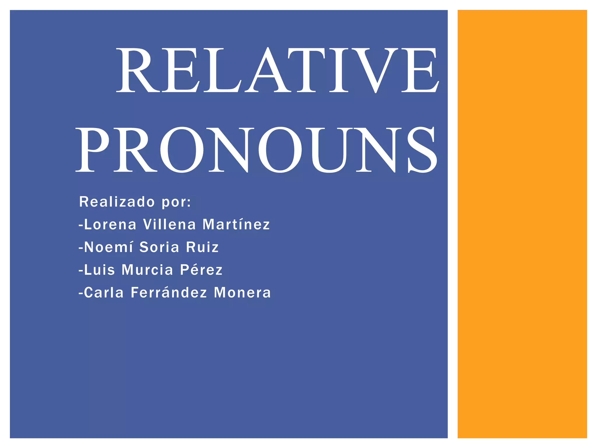 Relative pronouns | PPT