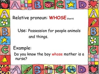 Relative pronouns | PPT