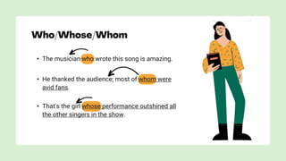 Relative Pronouns and Relative Adverbs Education Presentation in Green ...