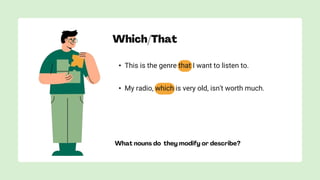 Relative Pronouns and Relative Adverbs Education Presentation in Green ...