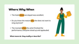 Relative Pronouns and Relative Adverbs Education Presentation in Green ...