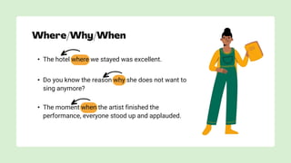 Relative Pronouns and Relative Adverbs Education Presentation in Green ...