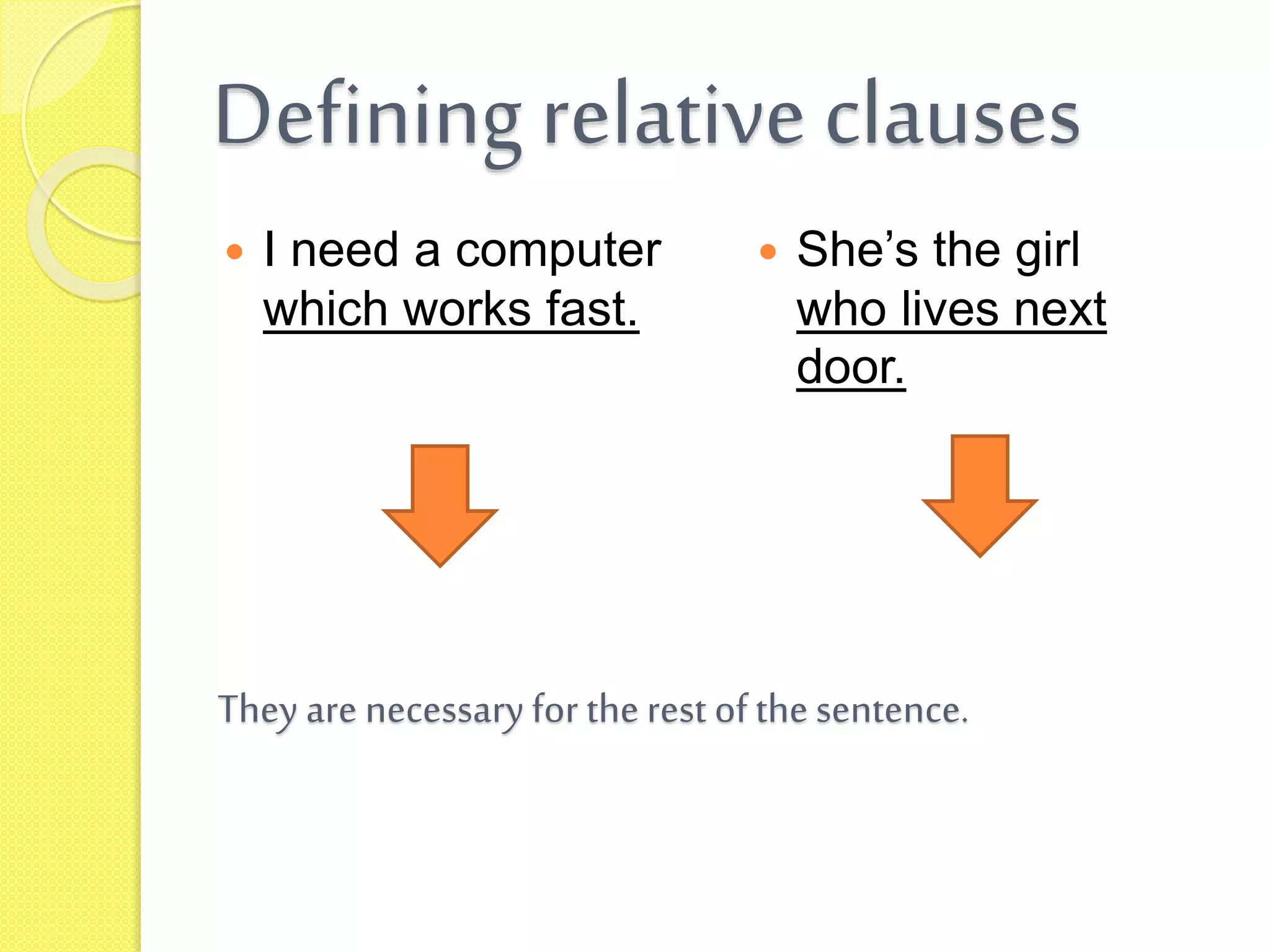 Relative pronouns and relative clauses | PPT