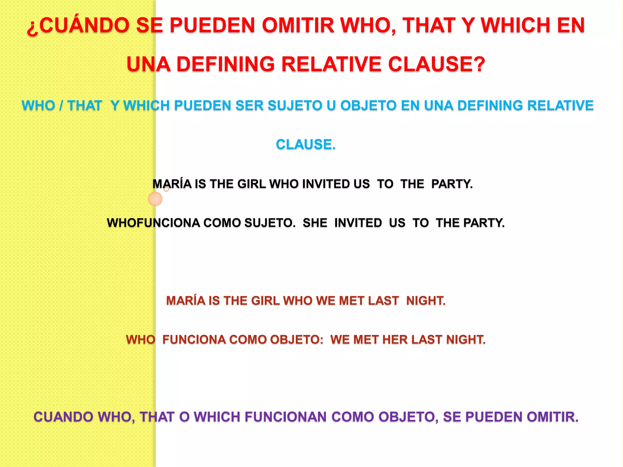 Relative pronouns and relative clauses | PPT