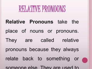 Relative pronouns | PPTX