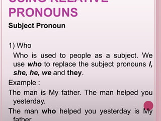 Relative pronouns | PPTX