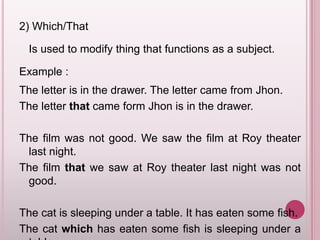 Relative pronouns | PPTX