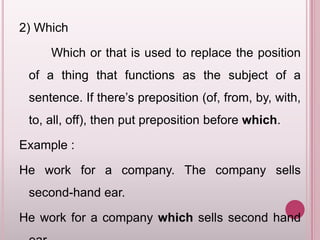 Relative pronouns | PPTX