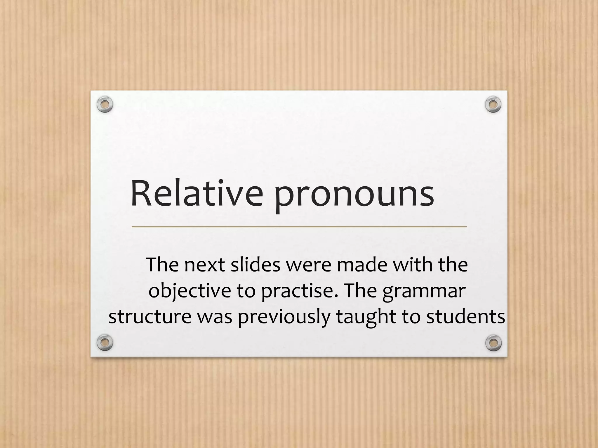 Relative pronouns practice | PPTX