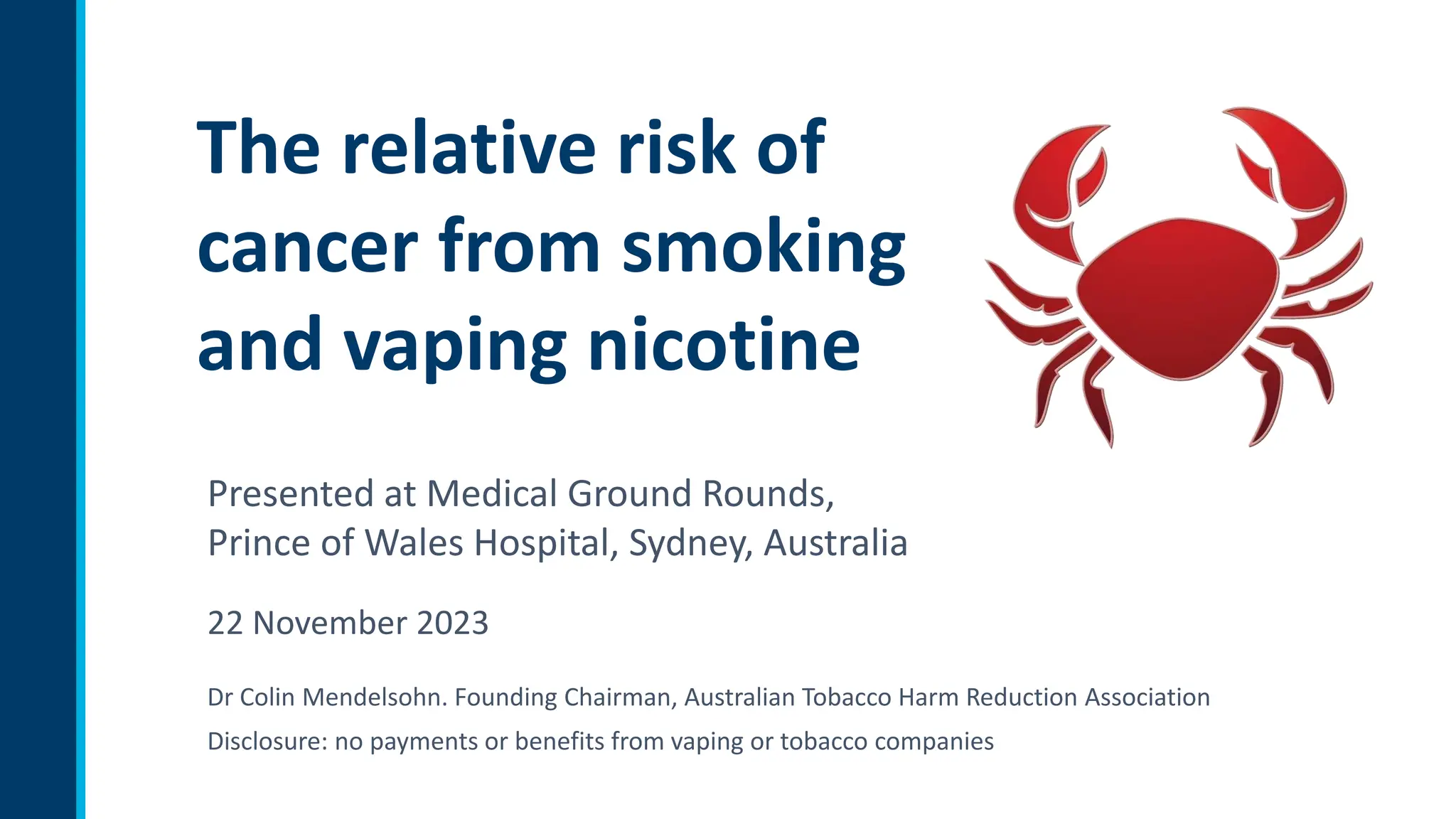 The relative risk of cancer from smoking and vaping nicotine | PPT