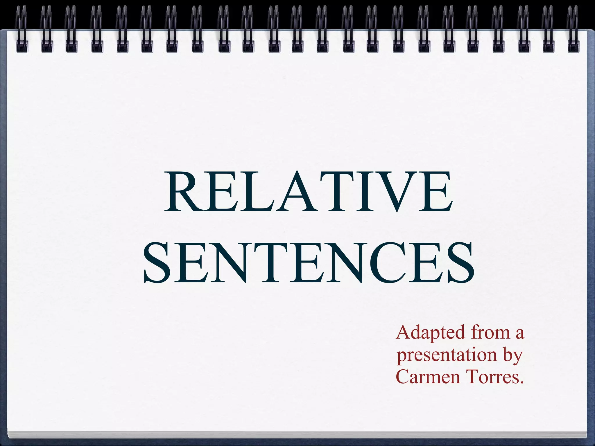 Relative Sentences | PPT