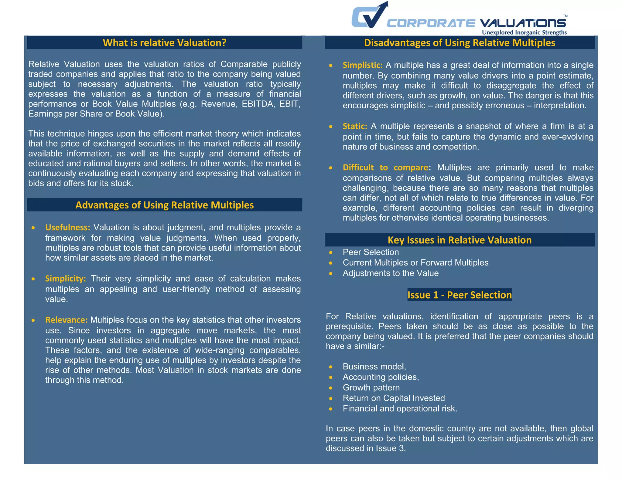Relative Valuation: Business Valuation Article | PDF