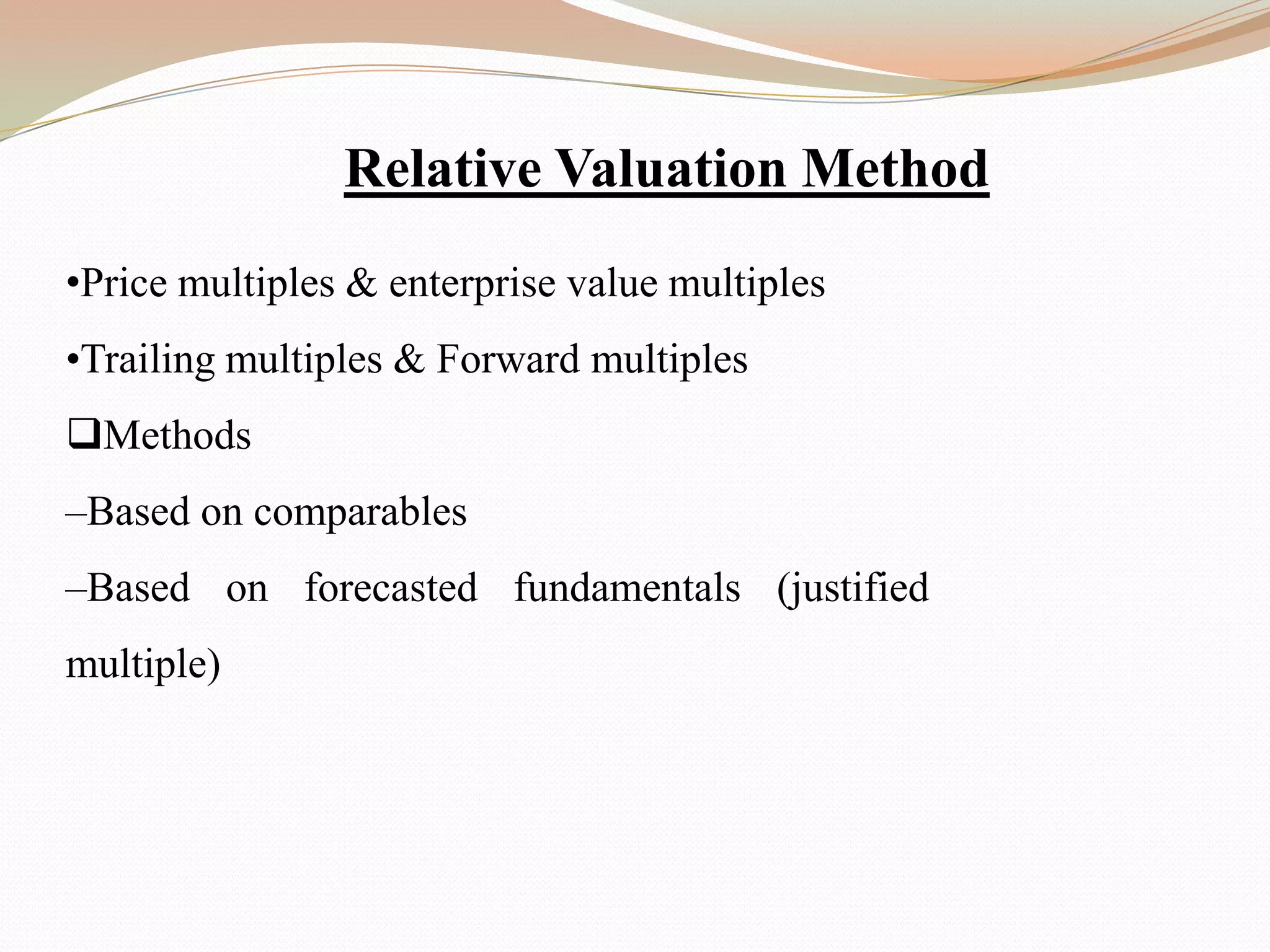 Relative valuation | PPTX