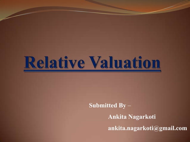 Relative valuation | PPTX