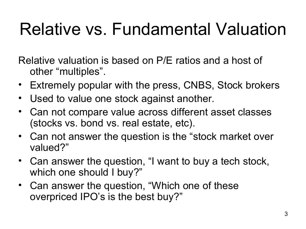 Relative valuation