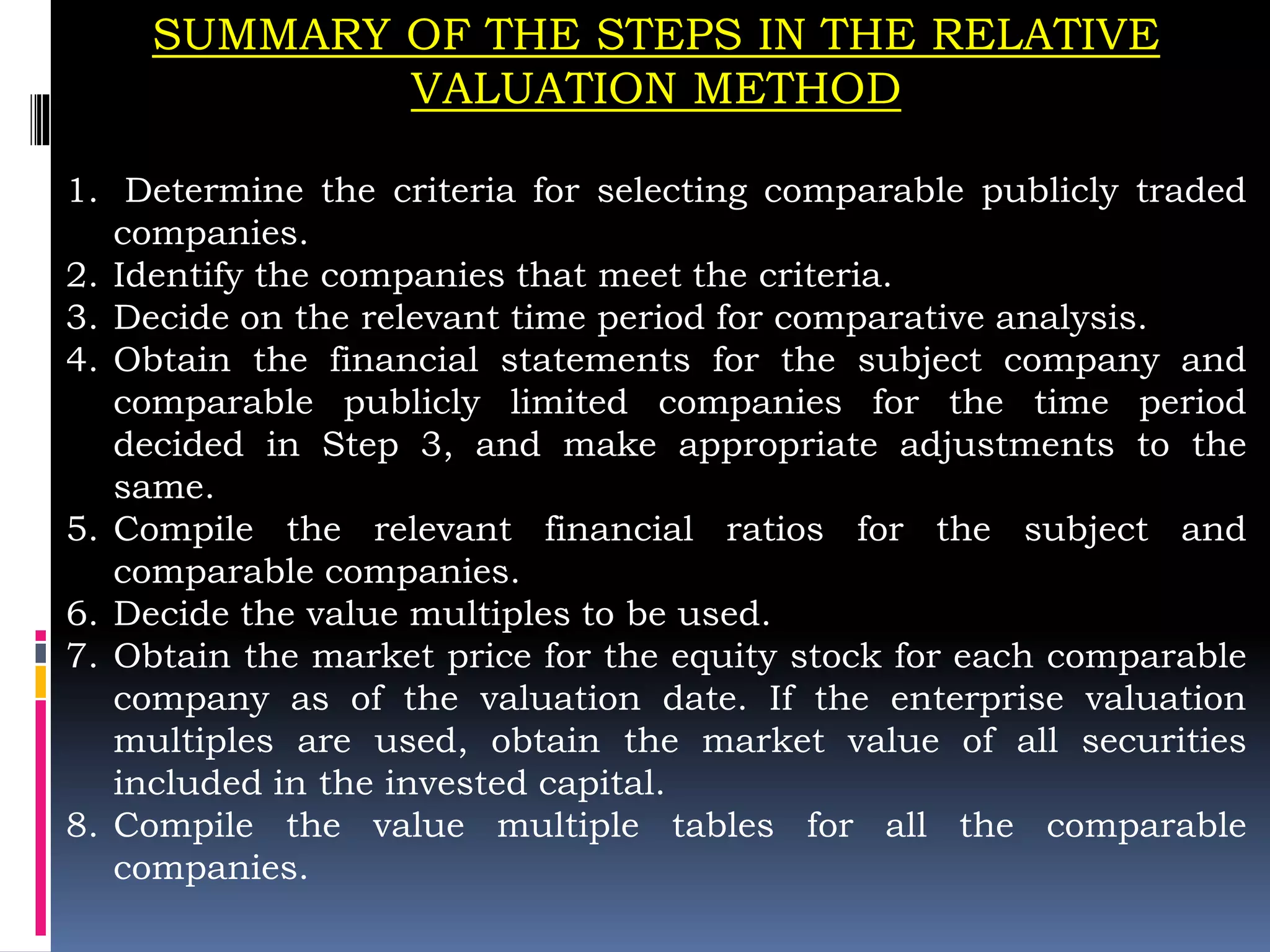 Relative valuation | PPT