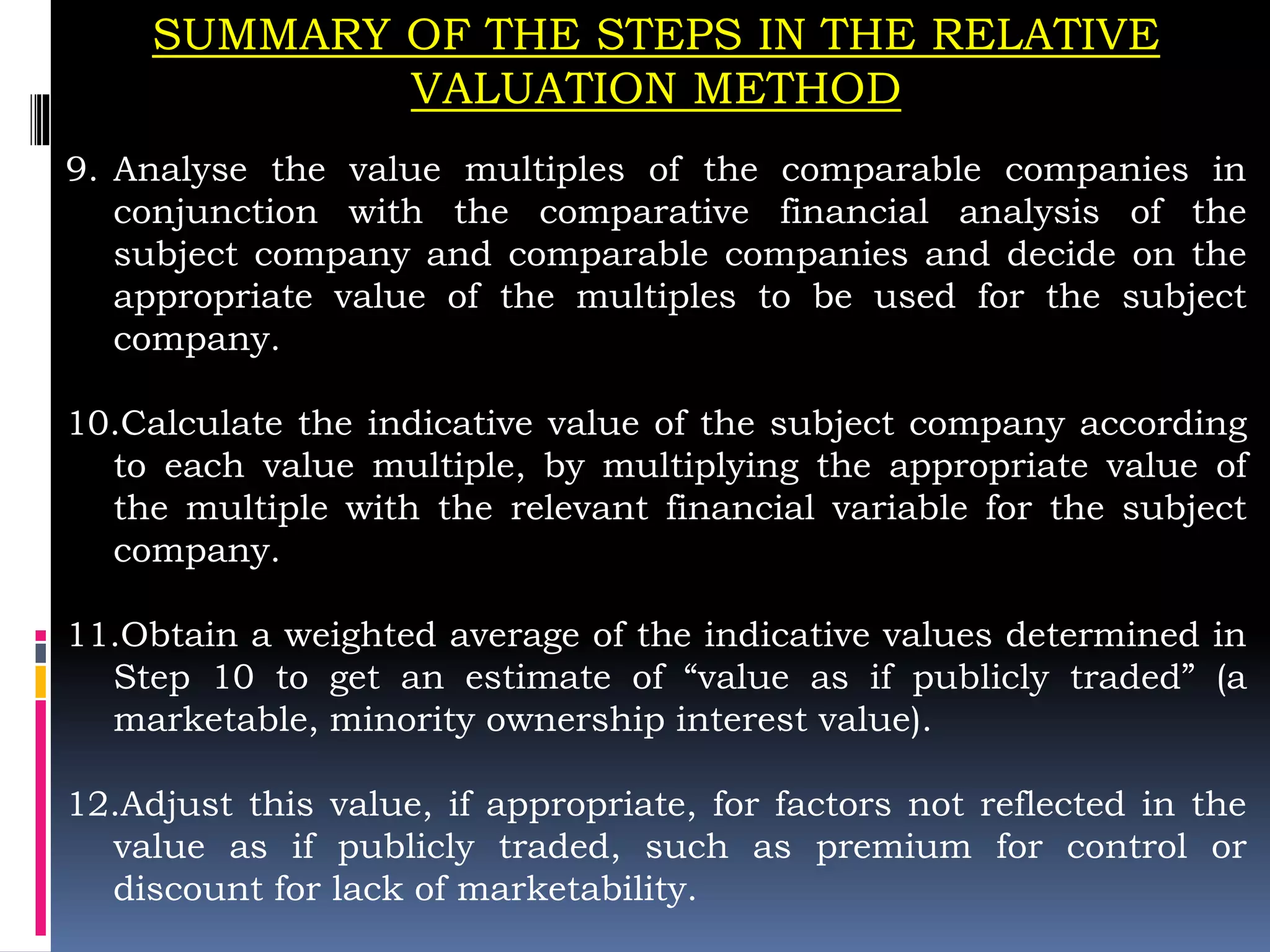 Relative valuation | PPT