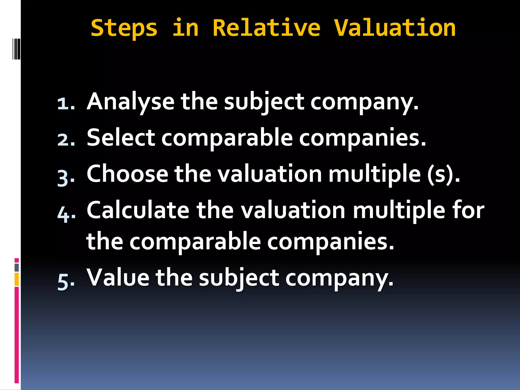 Relative valuation | PPT