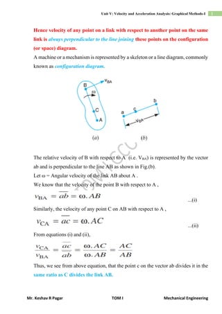 Relative velocity method, velocity & acceleration analysis of mechanism | PDF