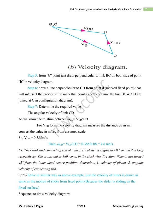 Relative velocity method, velocity & acceleration analysis of mechanism | PDF