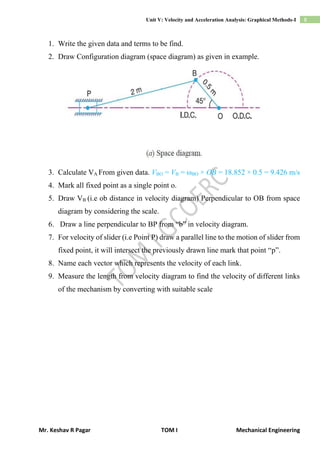 Relative velocity method, velocity & acceleration analysis of mechanism | PDF