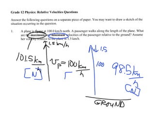 Relative Velocity Problems | PDF | Physics | Science