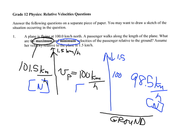 Relative Velocity Problems | PDF | Physics | Science