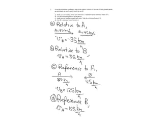 Relative Velocity Problems | PDF | Physics | Science