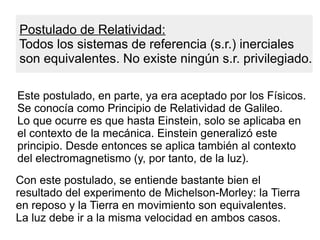 Introducción conceptual a la Relatividad Especial | PDF