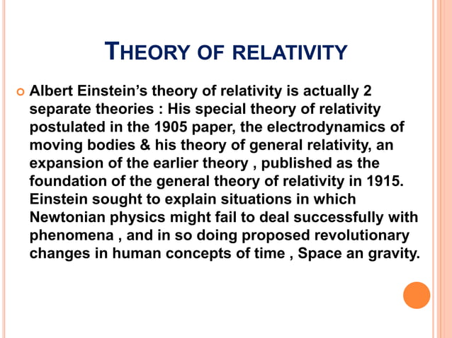 Relativity Law ( Albert Einstein) | PPTX | Physics | Science