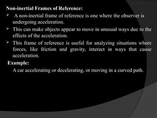 relativity frame of reference non inertial frame of reference | PPT