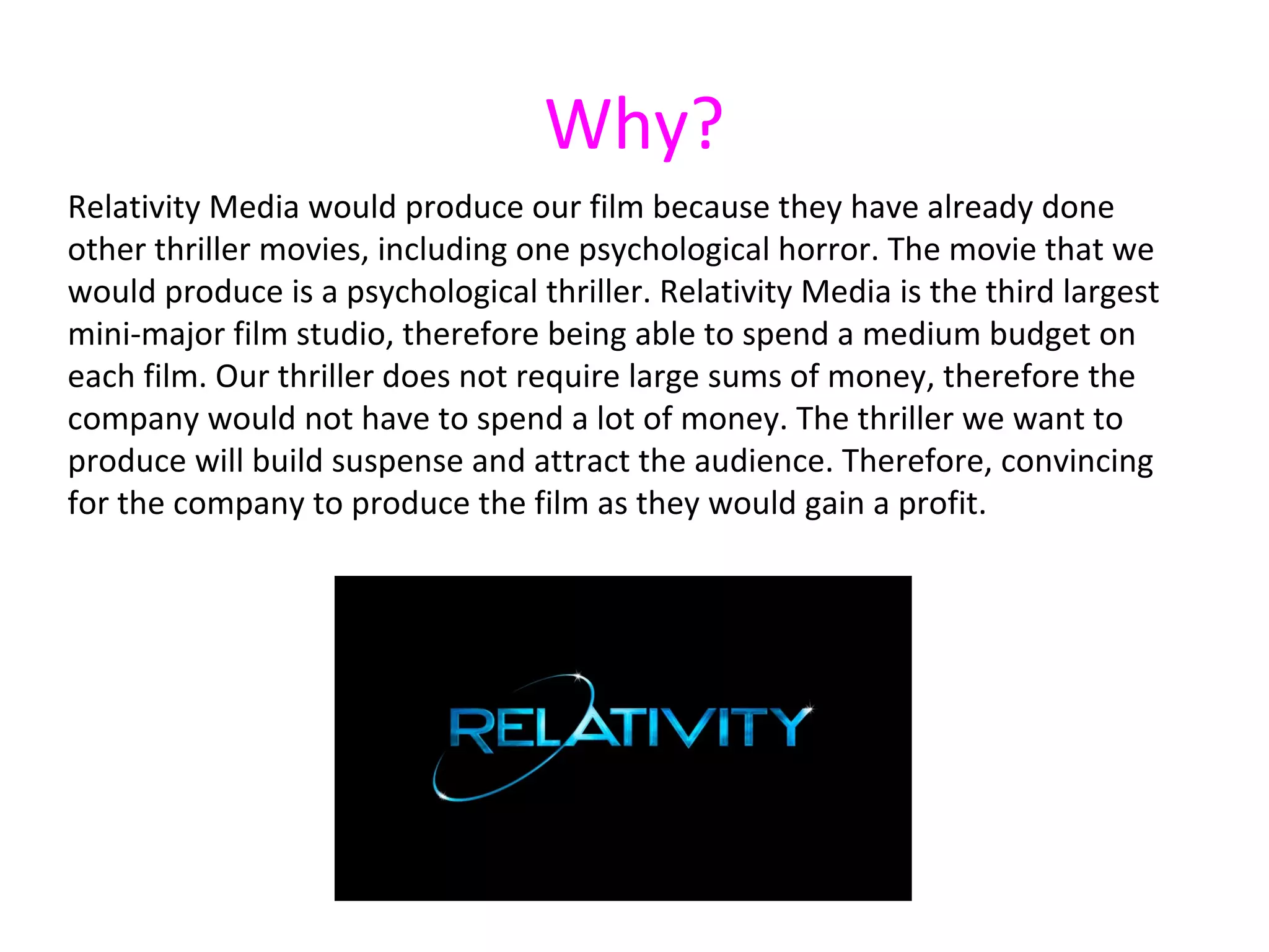 Relativity media | PPT