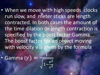 Relativity theory | PPTX