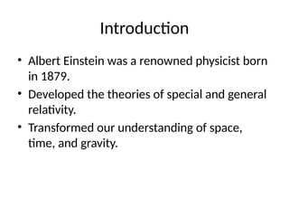 Relativity_Theory_Presentation.pptx special and genral relativity | PPT