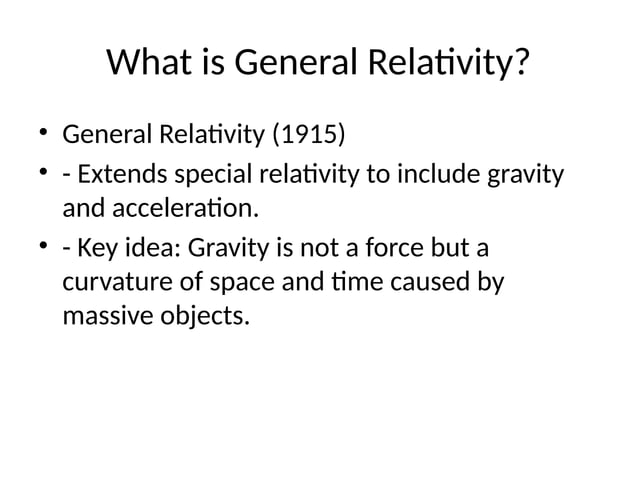 Relativity_Theory_Presentation.pptx special and genral relativity | PPT