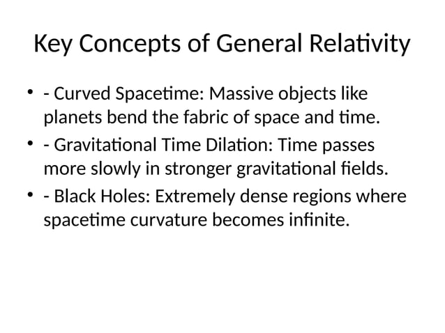 Relativity_Theory_Presentation.pptx special and genral relativity | PPT