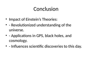 Relativity_Theory_Presentation.pptx special and genral relativity | PPT